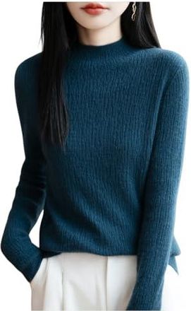 Generic Pull Femme Hiver Pull en Laine M&eacute;rinos pour Femme Col Montant Manches Longues Maille Textur&eacute;e &Eacute;pais Et Chaud Id&eacute;al pour lhiver LAutomne Et Le Printemp