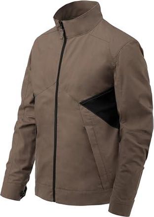 Helikon-Tex Greyman Urban Line Veste pour homme, 5 poches, fermeture éclair, manteaux, vestes de printemps, bomber, marron terre / noir, L