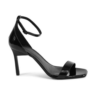Calvin Klein Italienische Ledersandale Eleganter Stil - - Shoes - Damen - Schwarzk - 41 EU