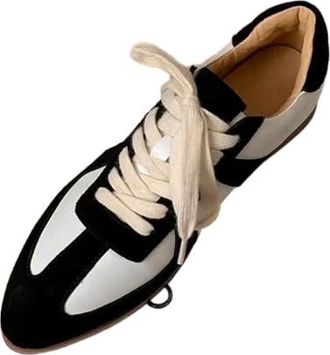 Generic NYSBH All-Match TrendVintage Chaussures de sport d&eacute;contract&eacute;es pour femme Baskets de randonn&eacute;e Chaussures de marche athl&eacute;tique Mocassins blancs, Noir,