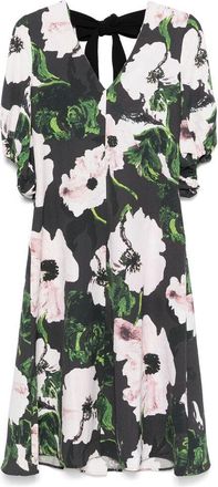 Stine Goya Umber Windflower Volume-sleeves Midi Dress