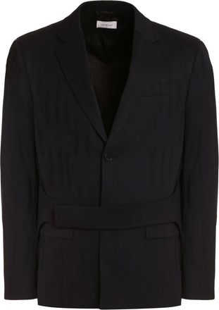 Off-white Homme, Vestes, Bleu, Taille: L Wool Single-Breasted Blazer