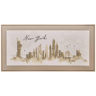 Atmosphera Gerahmte bedruckte Leinwand Marlow schwarz und wei&szlig; 116x58cm