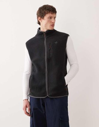 Dare 2B Veste sans manches en imitation peau de mouton &agrave; fermeture &eacute;clair - Noir