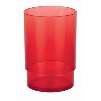MSV Spirella 10.16422 Zahnbecher Nyo-Acryl, Clear-red
