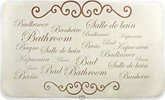 MSV Badematte, cremefarben, einzigartige Gr&ouml;&szlig;e