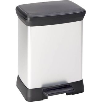 Curver Curver - deco Bin 240638 Poubelle 30 l (l x h x p) 390 x 510 x 290 mm argent, noir 1 pc(s)