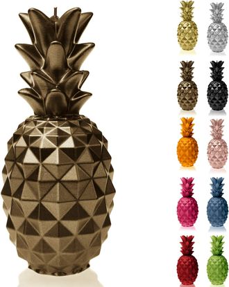 Candellana Ananas Paraffinkerze 100x100x210 mm - Messing Kerze Dekorativ - Kerzen Aesthetic 3D - Candles Aesthetic - Dekorative Kerzen Geschenk - Aesthetic Candl