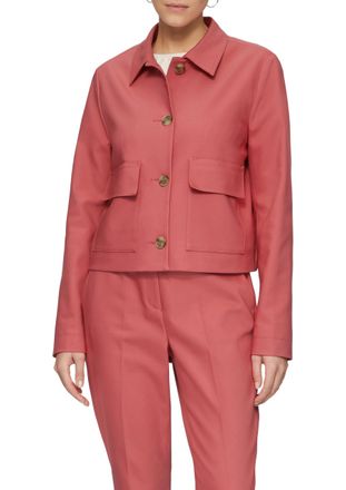 s.Oliver Kurze Jacke aus Baumwollsatin mit aufgesetzten Taschen