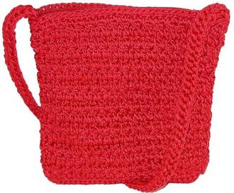 CTM Sac à main en crochet pour femme, Rouge, 11-11.5 M US Kids