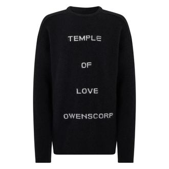 Rick Owens Temple Rundhals-Pullover - - Knitwear - Herren - Schwarzk - M