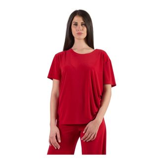 Norma Kamali Femme, Tops, Rouge, Taille: 38 FR Haut rouge &agrave; manches courtes