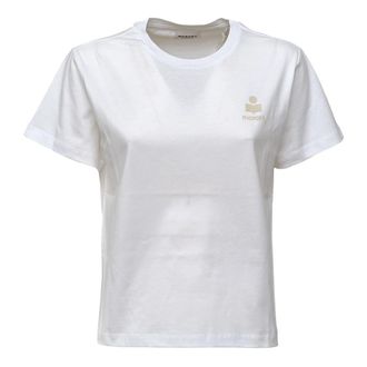 Isabel Marant Rundhals-T-Shirt mit kurzen &Auml;rmeln - - Tops - Damen - Wei&szlig; - S