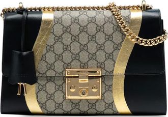 Gucci grand sac à bandoulière Osiride Padlock à motif GG Supreme (2016-2025) - Marron