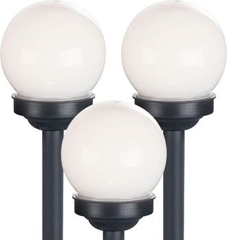ETC Shop Solarleuchte Kugel Garten Kugelleuchte Solar 10 cm LED Gartendeko Solarkugel für Außen klein, Leuchtdauer ca. 6-8 Stunden, H 38 cm, 3er Set