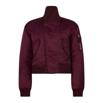 Dsquared2 Giacca chiodo Collo alto Tasche Bordi in maglia - - Jackets - Damen - Rot - S
