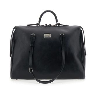 Dolce & Gabbana Homme, Sacs, Noir, Taille: ONE Size Vittoria Calfskin Bag