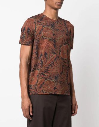 Etro Mens Paisley Print T-Shirt Multiple Colors Clothing > Polo & T-Shirts