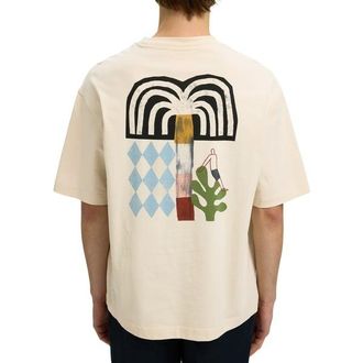 Selected T-shirt manches courtes imprim&eacute; en coton