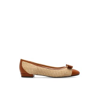 Ferragamo Varina 2.0 Raffia Ballerina - - Shoes - Damen - Beige - 37 1/2 EU