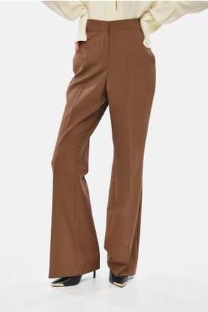 Fendi Ausgestellte Hose mit einer Falte aus Wollmischung und verdeckter Knopfleiste Fendi