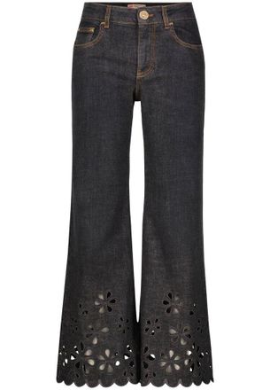 Maison Common Damen Jeans mit Srickerei