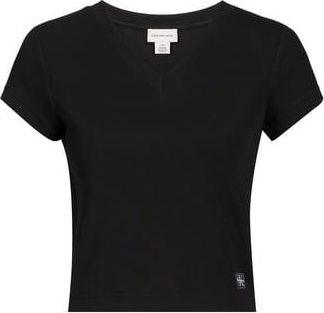 Calvin Klein T-shirt col V en coton m&eacute;lang&eacute;