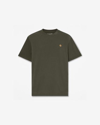 Timberland Oyster River Kurzarm-T-Shirt mit regul&auml;rer Passform f&uuml;r Herren in Dunkelgr&uuml;n, Herren, Gr&uuml;n, Gr&ouml;&szlig;e