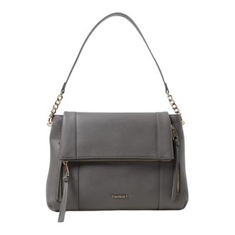 Twinset Graue Schultertasche mit Rei&szlig;verschluss - - Bags - Damen - Grau - ONE SIZE