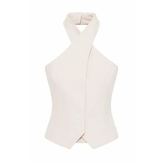 Federica Tosi Cady Gilet mit Crossover - - Tops - Damen - Beige - L