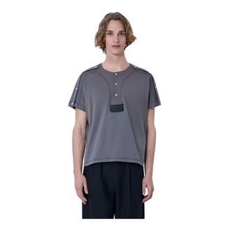 Kiko Kostadinov Kiko Kostadinov, Homme, Tops, Gris, Taille: S Sargo Short Sleeve Henley