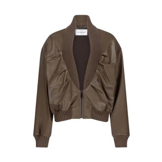 Victoria Beckham Zana Bomberjacke - - Jackets - Damen - Braun - S