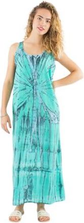 Coline Robe Longue imprimé Tie and Dye - Couleur : Menthe - Taille Unique