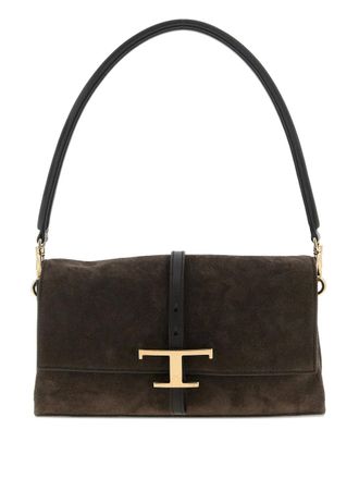 Tod's mini sac port&eacute; &eacute;paule T Timeless - Marron