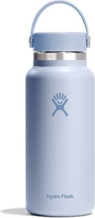 Hydro Flask Wide Mouth Trinkflasche 946ml (32 oz) - Isolierte Wasserflasche aus Edelstahl - Sportflasche mit auslaufsicherem Flex Cap-Deckel & Gurt - Thermoflasch