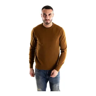 Paolo Pecora Homme, Pulls, Brun, Taille: XL Maille col rond
