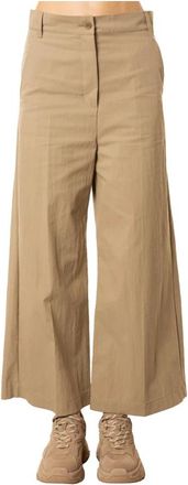 Max Mara Pantalon Large Ronco - Femme - Pantalons - Beige - Taille: 40 FR