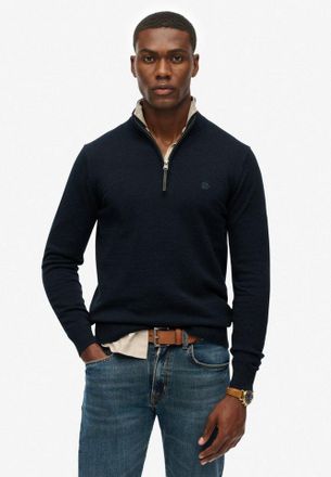Superdry Strickpullover ESSENTIALS COTTON HALF ZIP