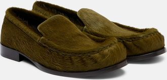 Dries Van Noten Mocassins en cuir façon poulain