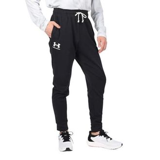 Under Armour Pantalon de Jogging Rival Terry pour Homme, (001) Noir/Blanc Onyx, Taille XL