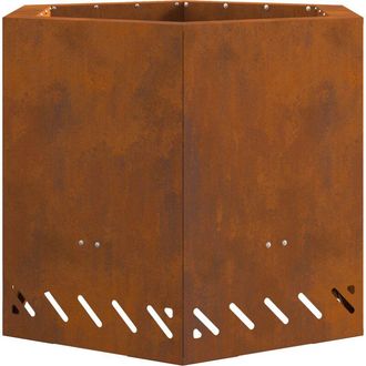 vidaXL Vidaxl - Feuerplatz Braun 58 x 58 x 51 cm Witterungsbeständiger Stahl