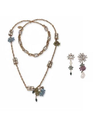 Max Mara Schmuckset Halskette und Ohrringe 2615751094650 Goldfarben