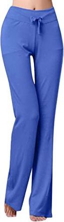 Generic Pantalon Femme Velours Lisse Pantalon de Yoga pour Femme Jambe Droite Confortable avec Cordon de Serrage Running Long Active Casual Sweatpants Pantalo