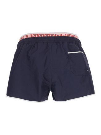 Versace Mens Swim Shorts Blue Polyester Beachwear Sea Clothing