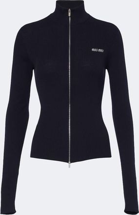 Miu Miu Pull zipp&eacute; en coton
