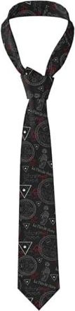 Generic Cravate Symbole Mystique, Magie, Diable, Occulte, Noir R&eacute;glable Cravates Confortable Cravates Homme Pour F&ecirc;te Travail &Eacute;v&eacute;nements