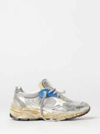 Golden Goose Baskets Dad en cuir et mesh avec effet us&eacute; et logo appliqu&eacute;