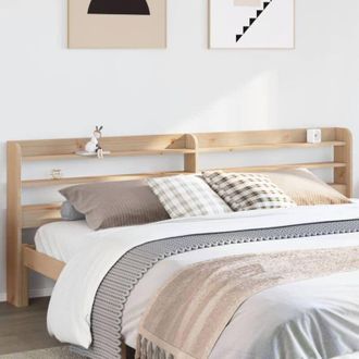 vidaXL Kopfteil mit Ablagen 180 cm Massivholz Kiefer Vidaxl