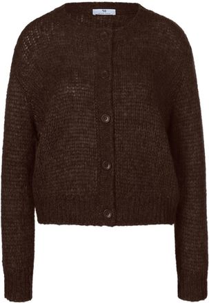 Peter Hahn Strickjacke überschnittener Schulter Peter Hahn braun