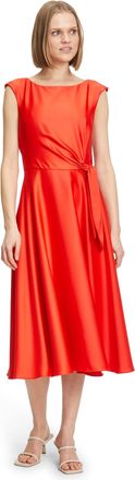 Vera Mont Damen Cocktailkleid mit Bindegürtel, Hot Red 4077, 44